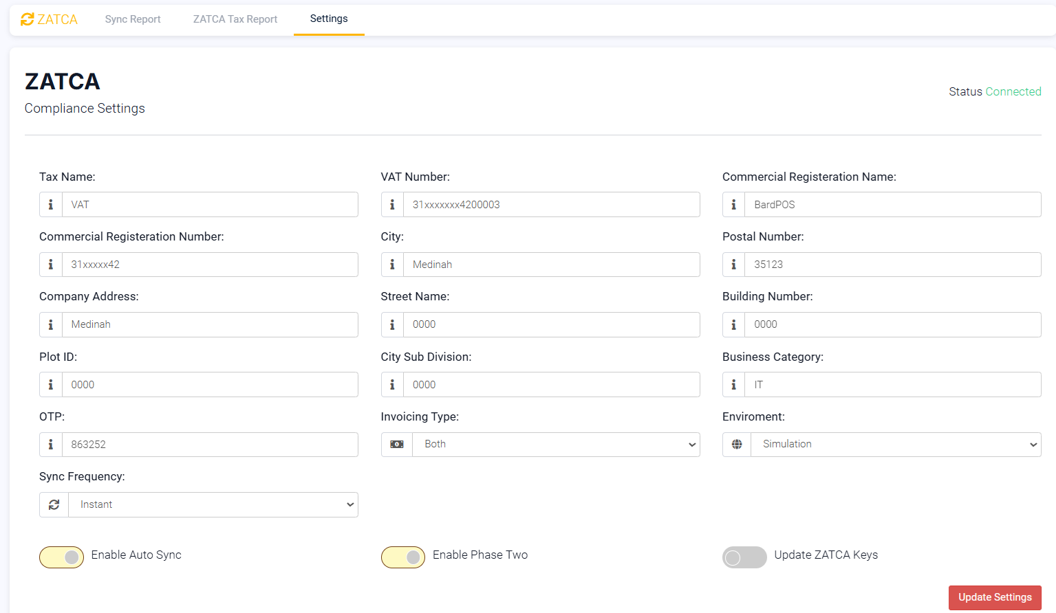 ZATCA Phase 2 Module for BardPOS - BardPOS and ERP